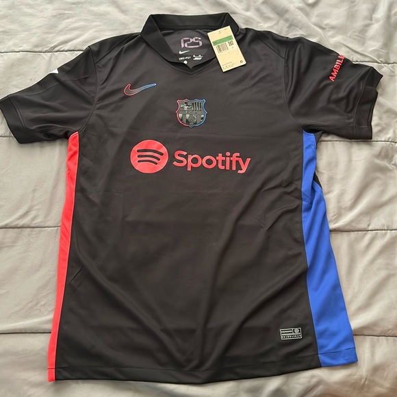 Nike | Shirts | Fc Barcelona Black Away Jersey 2425 | Poshmark